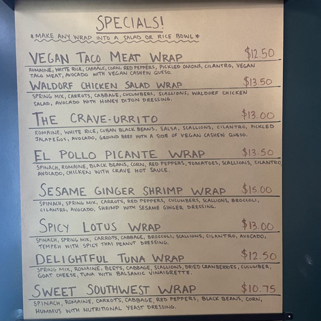 Crave Food Truck | Healthy & Fresh Salads, Wraps, Smoothies, & Bowls